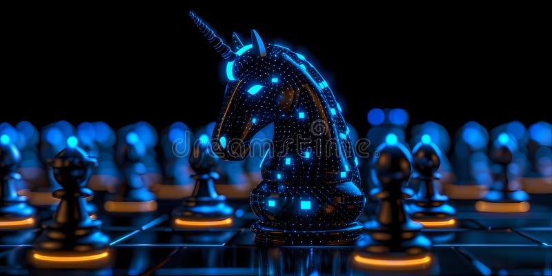 Chess Game Aggressive Move, Black Horse Breakthrough, Knight Chess ...