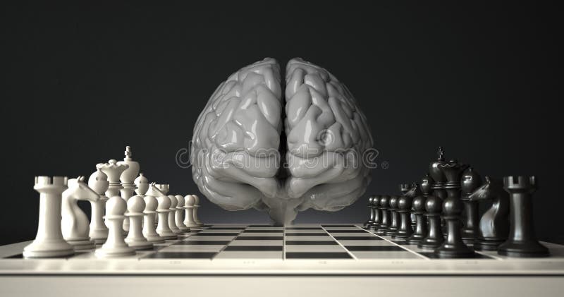 Checkerboard Brain stock illustration. Illustration of brain - 247033627