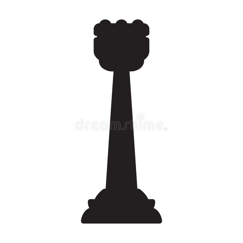 Chess Game Black Vector Icon.Black Vector Illustration of Rook ...