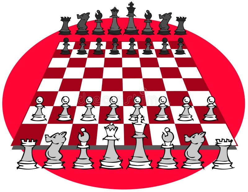 Chess game, cartoon stock vector. Illustration of intellect - 51716727