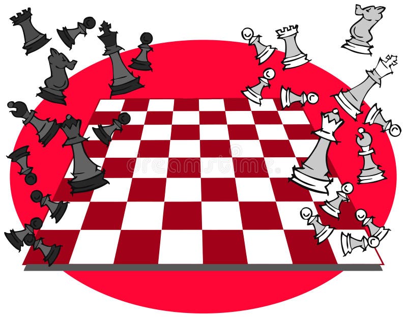 Chess game, cartoon stock vector. Illustration of player - 51716763