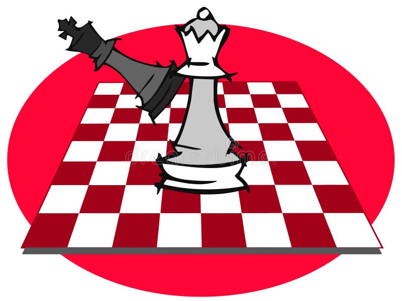Red Chess Game, Checkmate Cartoon Stock Vector - Illustration of ...