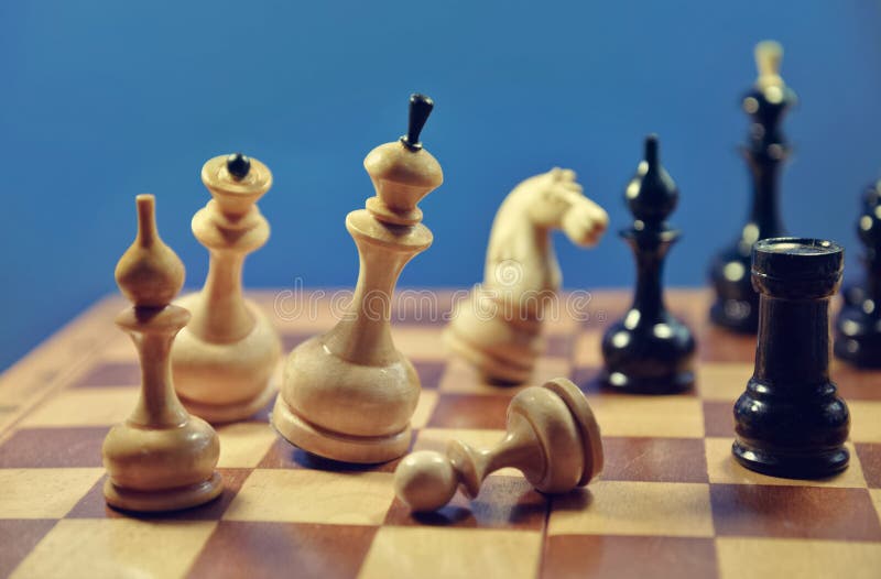 Chess game. Checkmate stock photo. Image of tabletop - 168737038
