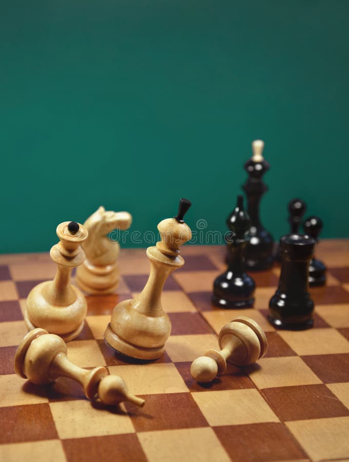 Chess game. Checkmate stock photo. Image of party, castle - 169216850