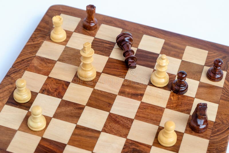 Chess Game. Chess King is Checkmated, Chess Game Over Stock Photo ...