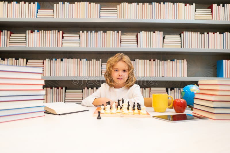 Chess Game for Children. Kid Playing Chess. Games and Activities for ...