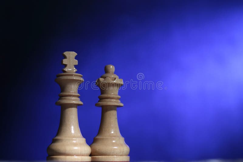 Chess Game, Close Up Image with Selective Focus of King and Queen ...