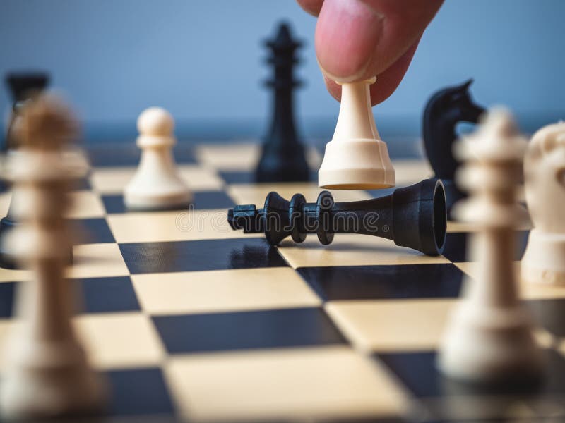 Chess game with figures stock image. Image of king, piece - 205736047