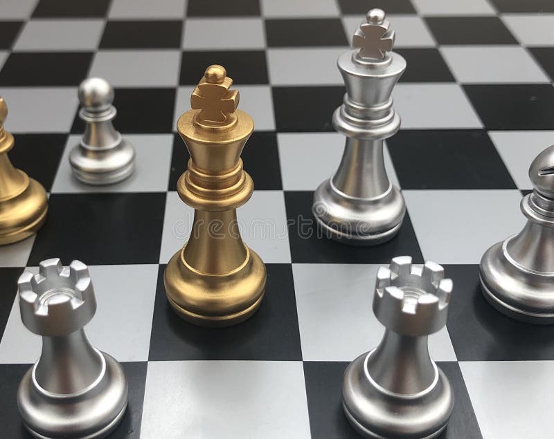 Chess Game Figures in the Middle of the Battle Stock Image - Image of ...