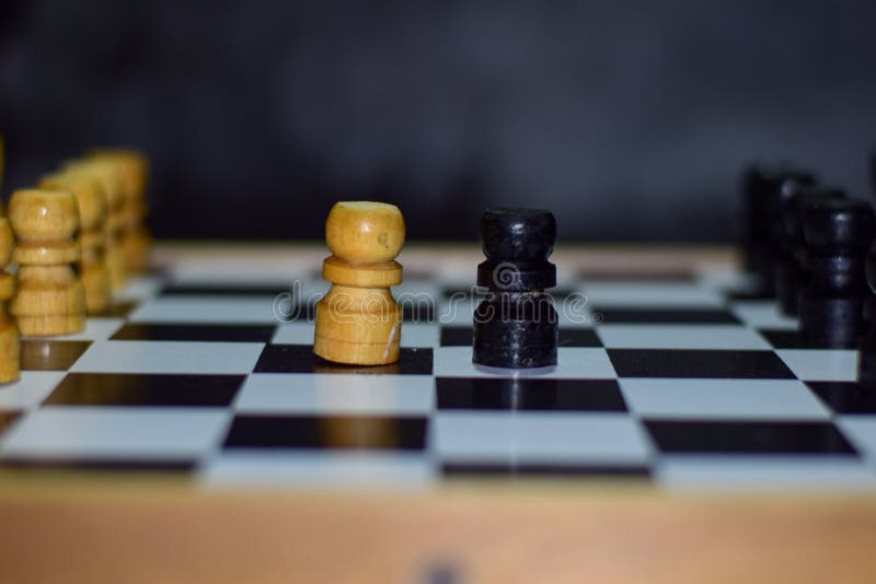 Chess Game for Ideas and Competition and Strategy. Photographed on a ...
