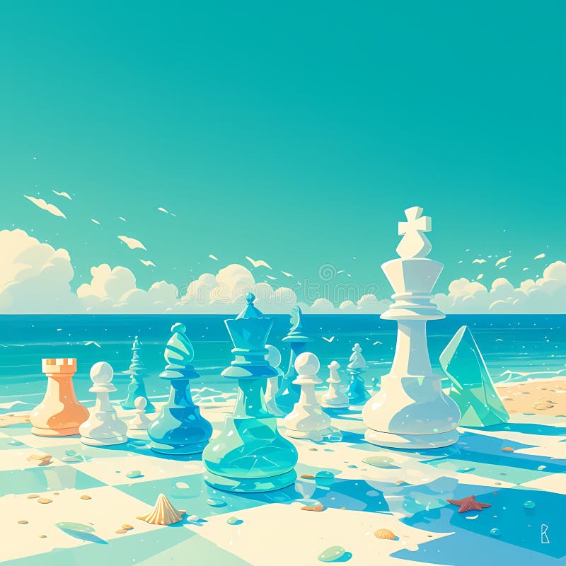 Chess Game Illustration, Chess Board, Checkmate, Creative Design Stock ...