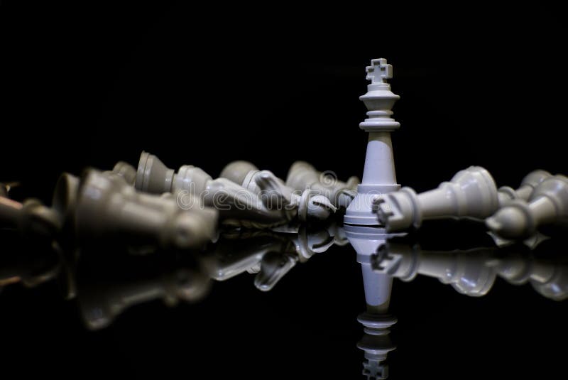 A Photo of a Chess Game and All that Remains is the King Stock Photo ...