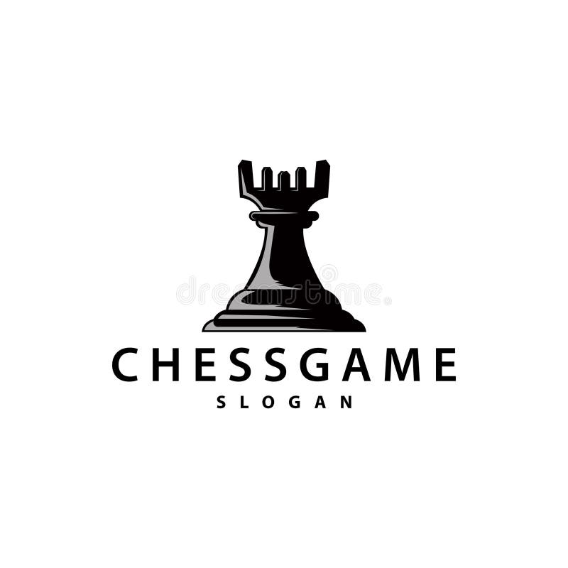 Chess Game Logo Simple Chess Piece Design Minimalist Silhouette ...