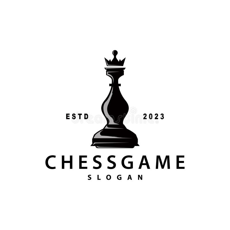 Chess Game Logo Simple Chess Piece Design Minimalist Silhouette ...