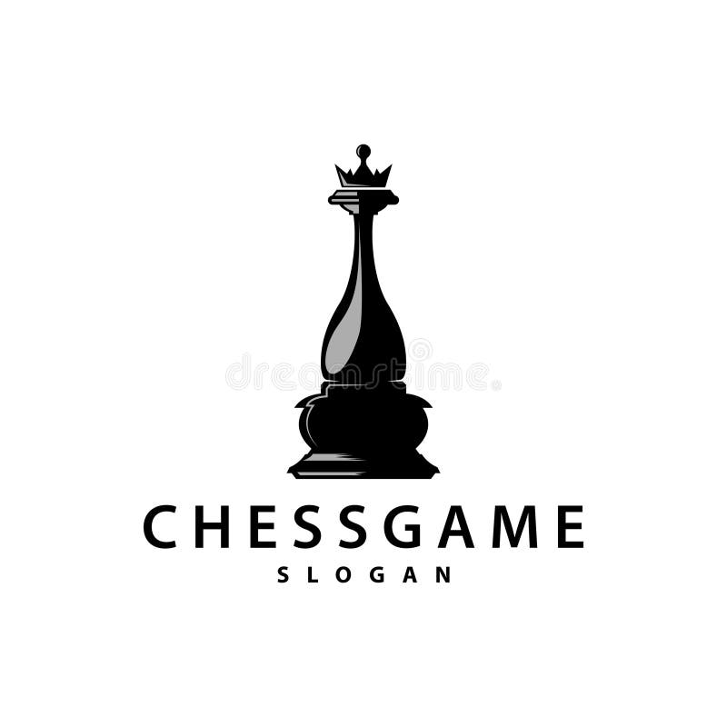 Chess Game Logo Simple Chess Piece Design Minimalist Silhouette ...