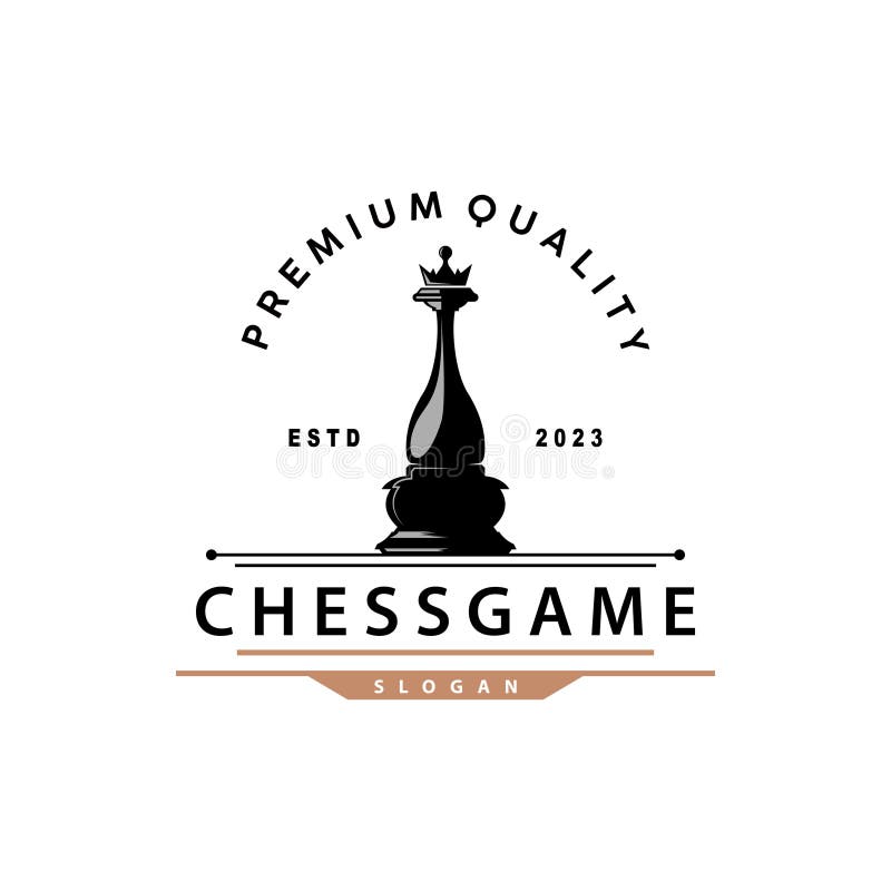 Chess Game Logo Simple Chess Piece Design Minimalist Silhouette ...