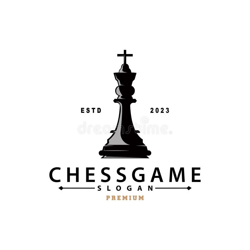 Chess Game Logo Simple Chess Piece Design Minimalist Silhouette ...