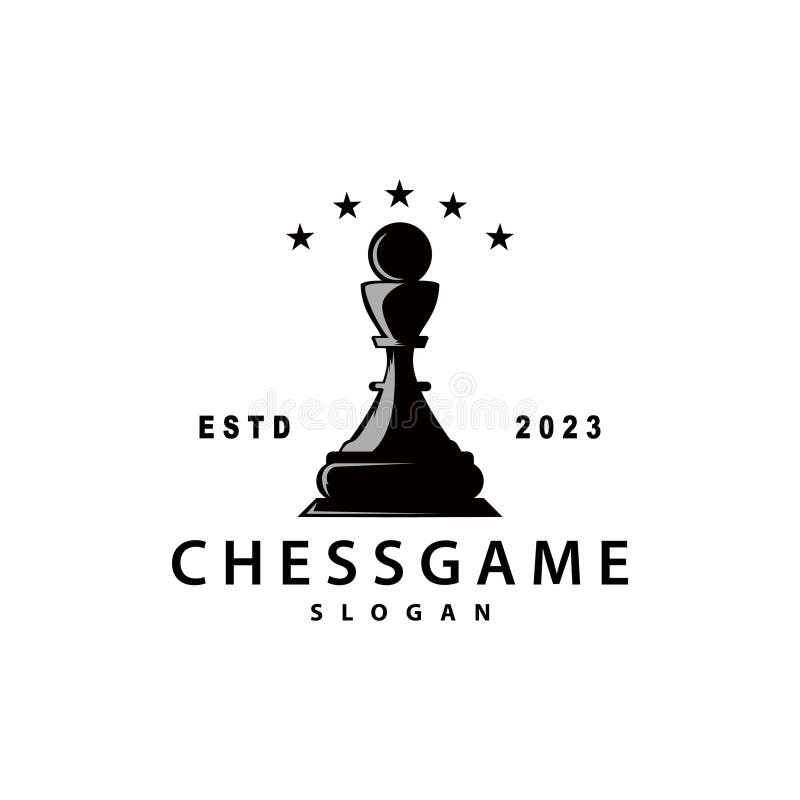 Chess Game Logo Simple Chess Piece Design Minimalist Silhouette ...
