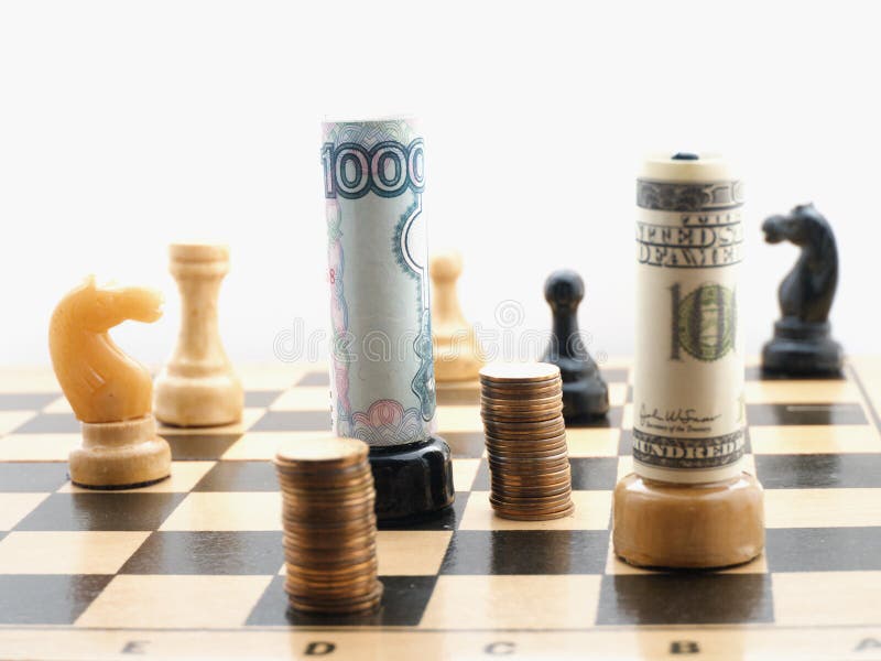 Chess Man Over Business Chart Stock Image - Image of financial, coins ...