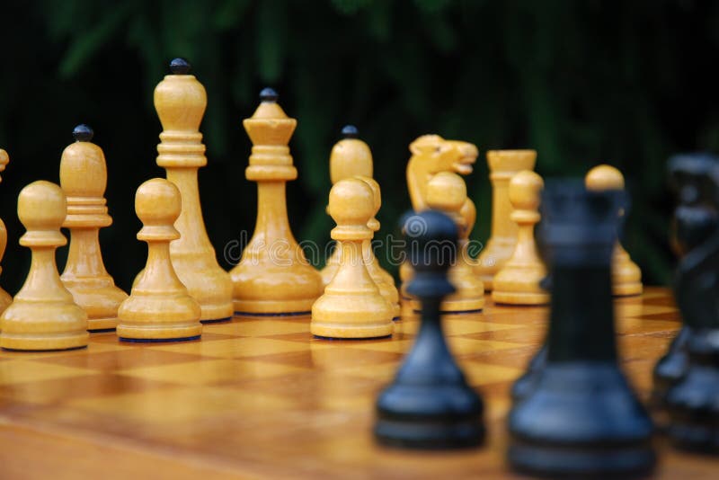 Chess Game Opening, First Move with a White Pawn Stock Photo - Image of ...