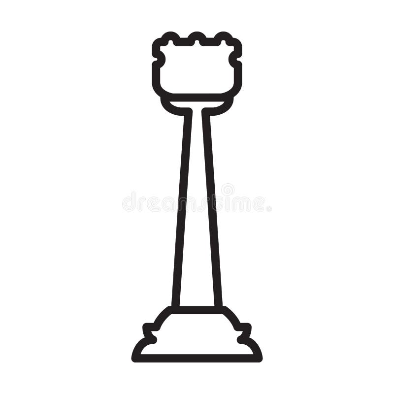 Chess Game Outline Vector Icon.Outline Vector Illustration of Rook ...