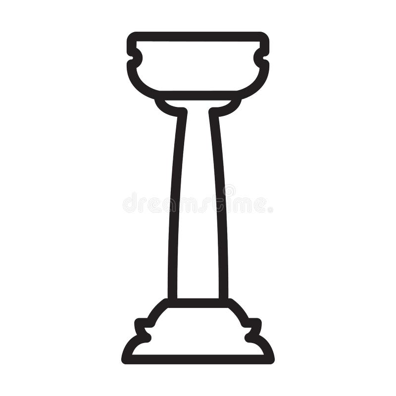 Chess Game Outline Vector Icon.Outline Vector Illustration of Rook ...