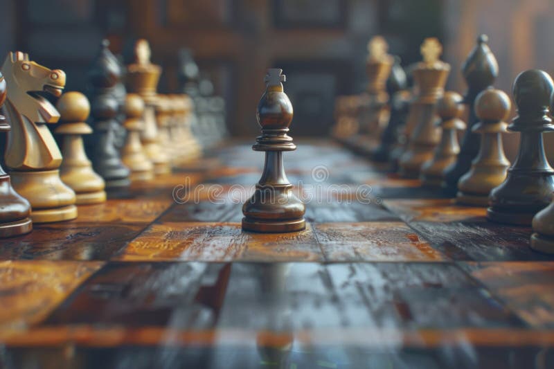 A Chess Game with a Pawn on the Board Stock Photo - Image of move ...