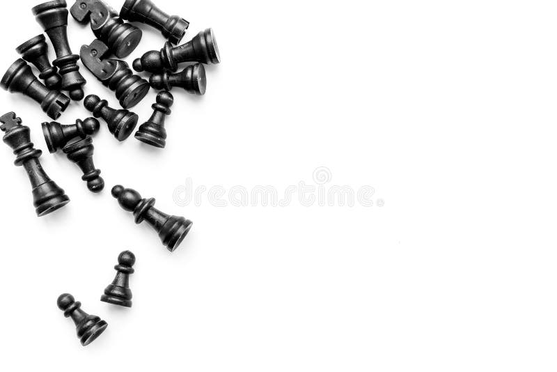 Chess Game Pieces. Business Strategy Concept. Top View Stock Image ...