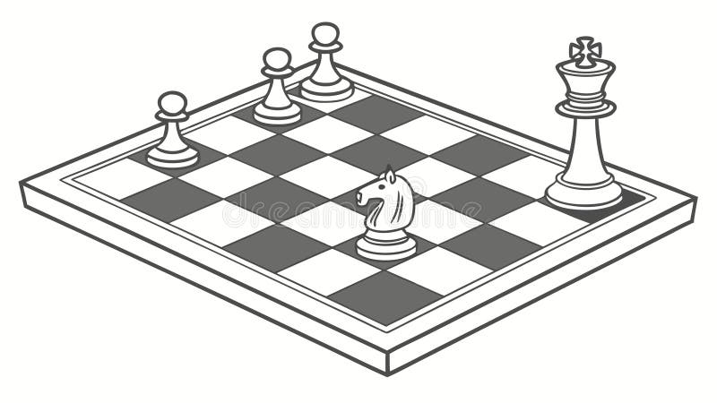 Chess Game in Progress, Strategic Play, Vector Design Generative AI ...