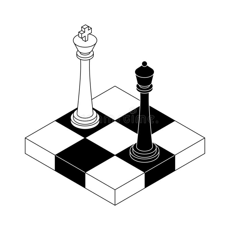 Chess Game Sign for Chess Club. Concept Symbol of the Game Stock ...