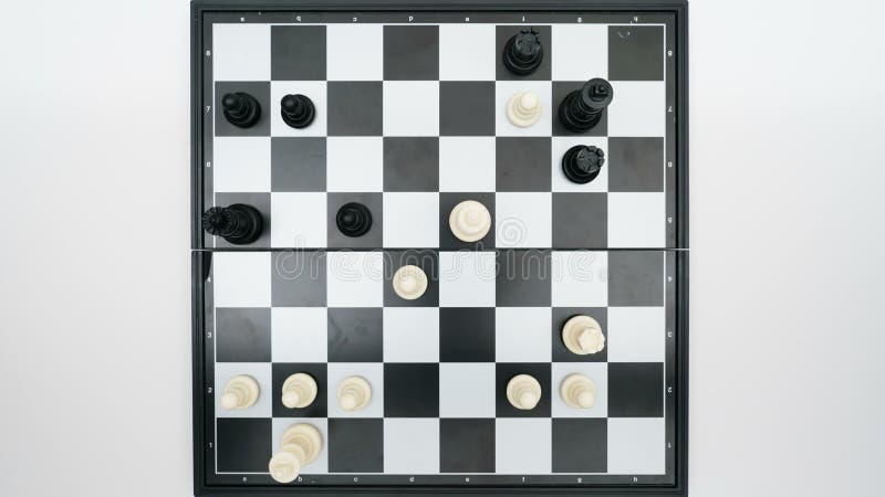 Chess game top view stock footage. Video of demonstration - 136180922