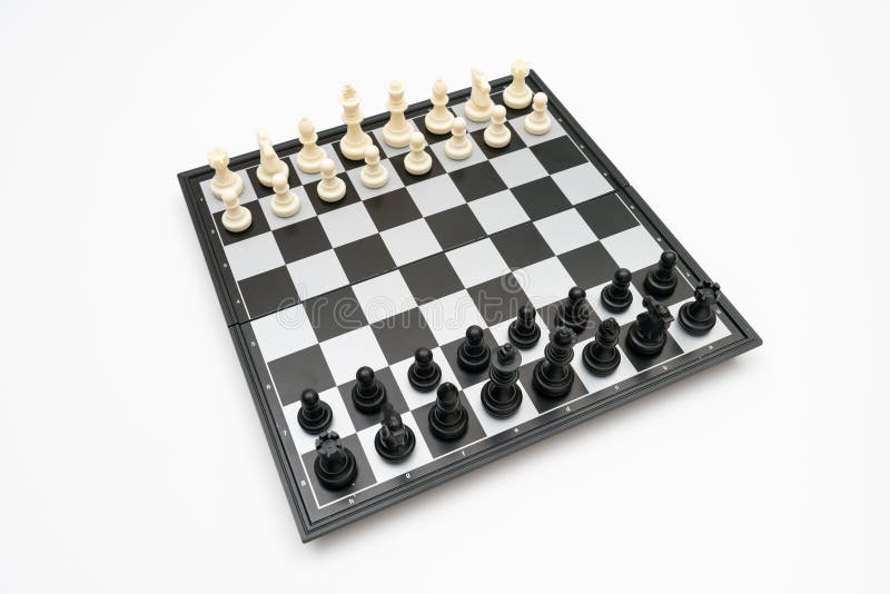 Chess Game Top View Starting Position Stock Photo - Image of winning ...