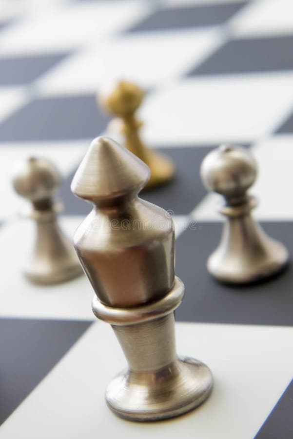 Chess Game - View of Playing Pieces on Chessboard Stock Image - Image ...