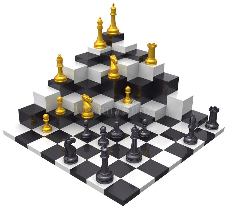 Chess Game Win 3D Challenge Stock Illustration - Illustration of ...