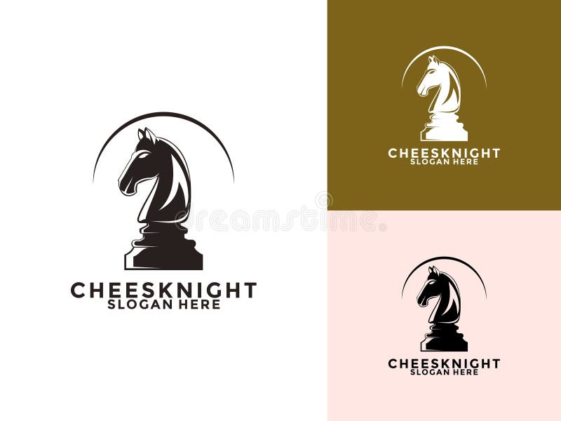 Chess Horse Luxury Logo Template, Knight Chess Piece Symbol Logo Design ...