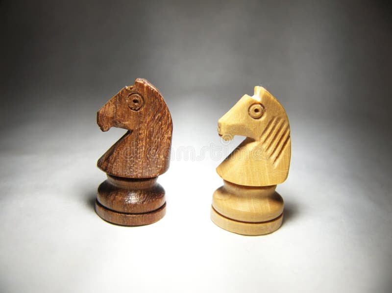 Chess horses stock photo. Image of black, rivalry, teams - 18331252