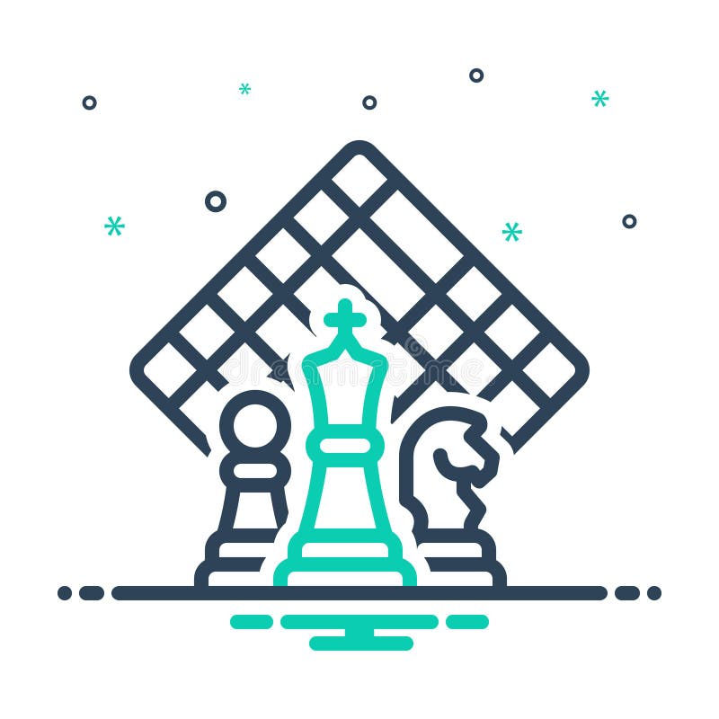 Mix Icon for Chess, Tournament and Leisure Stock Vector - Illustration ...