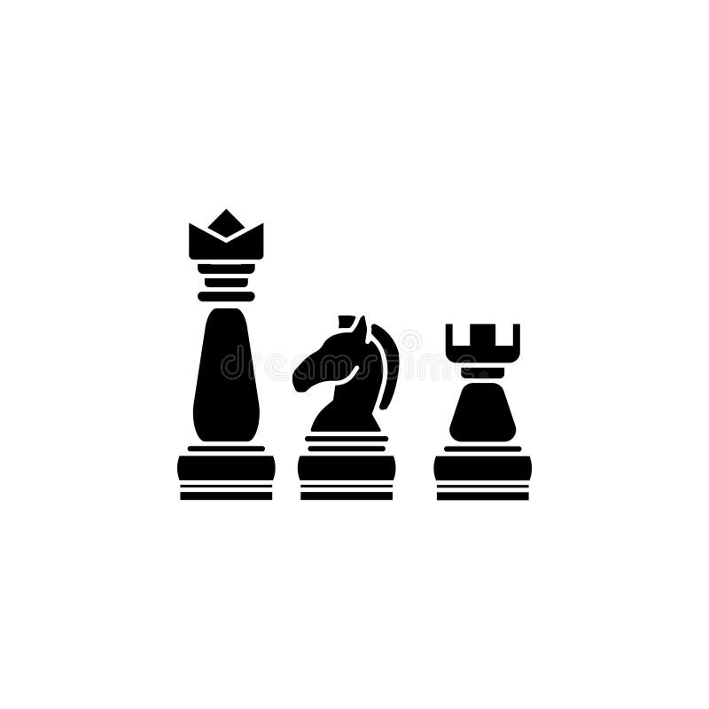Chess icon symbol stock vector. Illustration of mate - 110821975