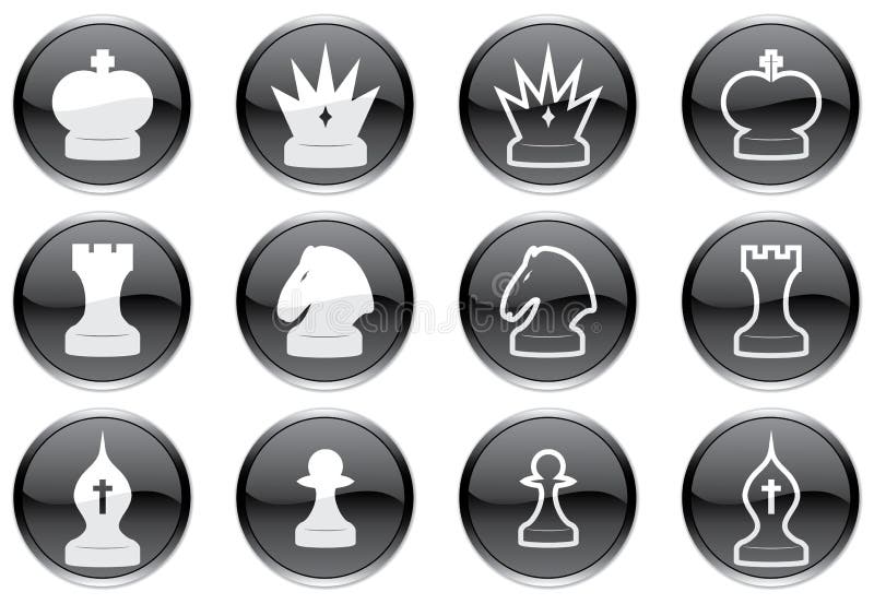 Chess icons set. stock vector. Illustration of bishop - 6804033