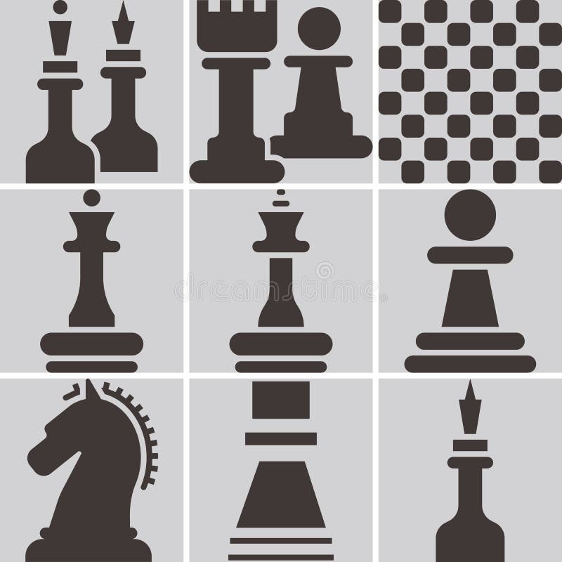 Chess icons set stock vector. Illustration of chessman - 73521498