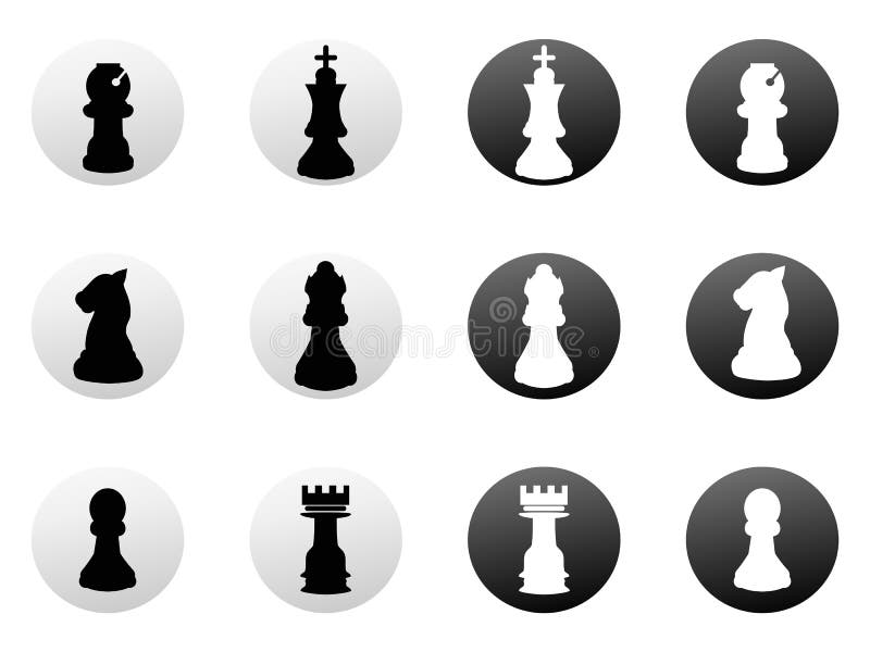 Chess icons set stock vector. Illustration of chess, collection - 31534209