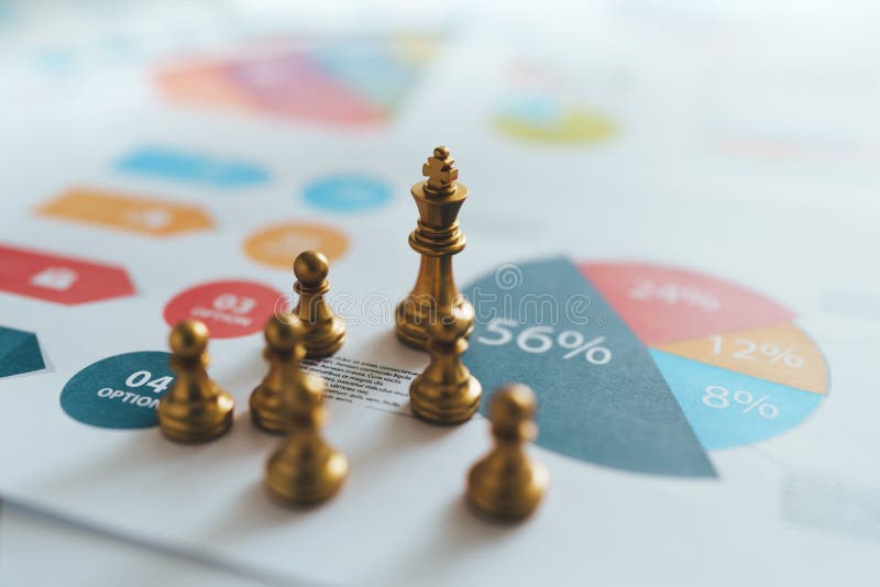 Chess with Information Document. Business Strategy and Leader Concept ...