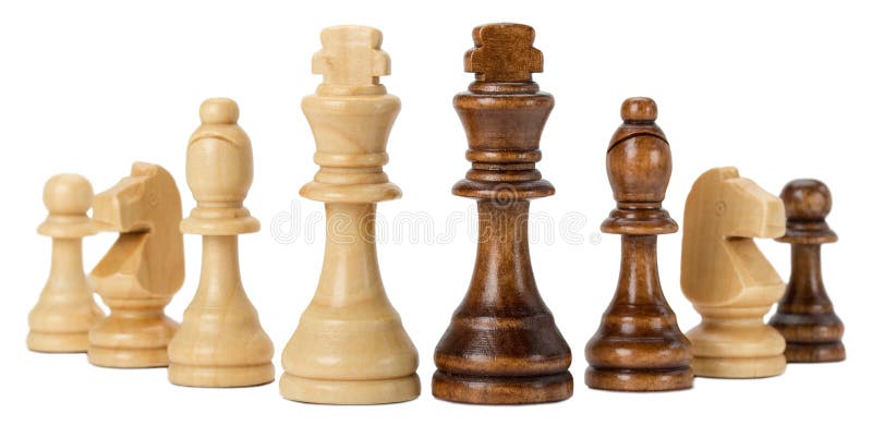 Chess Isolated on the White Background Stock Photo - Image of pieces ...