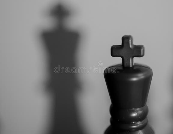 Chess King Casting Large Shadow on Board: Concept of Potential and ...