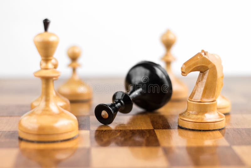Chess king is checkmated stock photo. Image of clash - 81278734