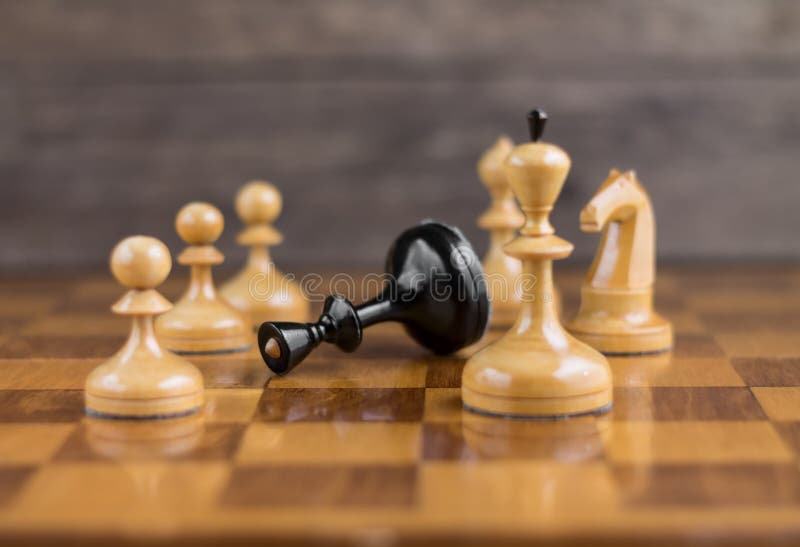 Chess king is checkmated stock photo. Image of check - 115076776