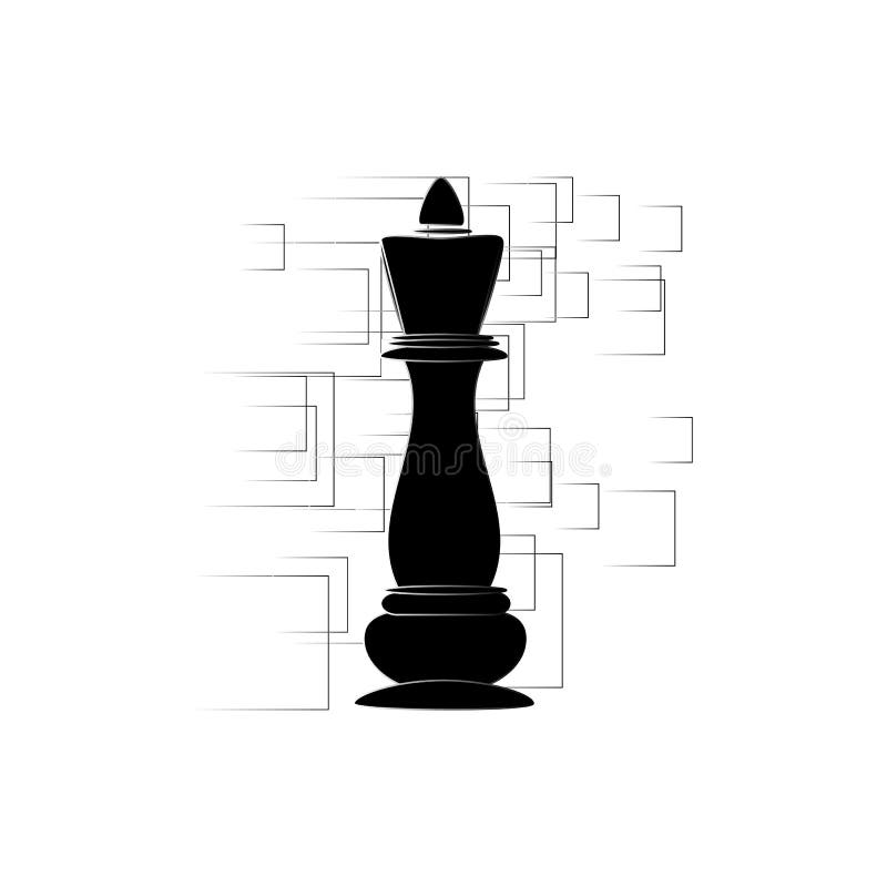 Chess King Icon on an Abstract Background. Vector Stock Vector ...