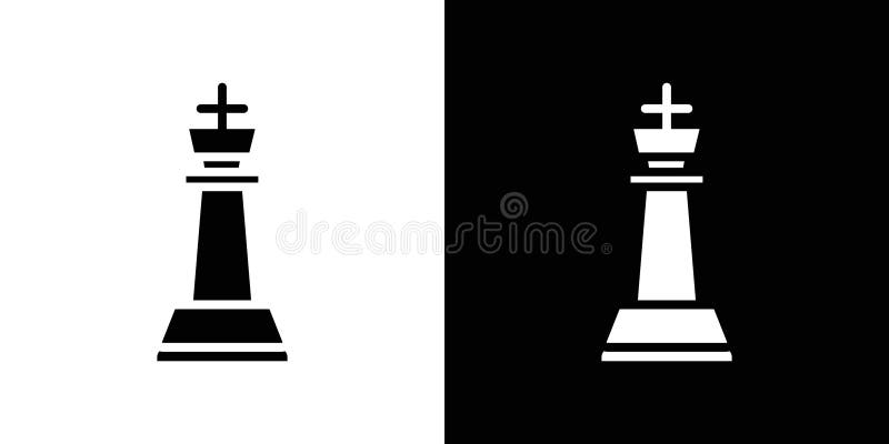 Chess King Logo Sign Vector Outline Stock Vector - Illustration of king ...