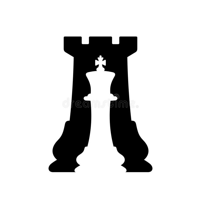 Chess King Inside the Rook. Chess Vector Illustration. Stock Vector ...
