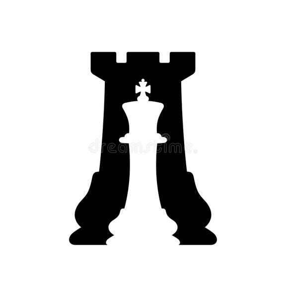 Chess King Inside the Rook. Chess Vector Illustration. Stock Vector ...